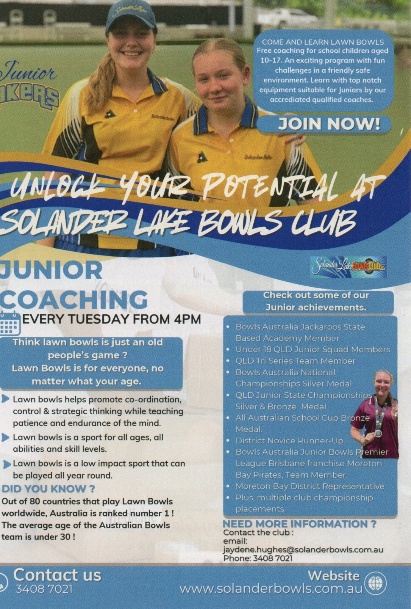 Bowls News – Solander Lakes Bowls Club